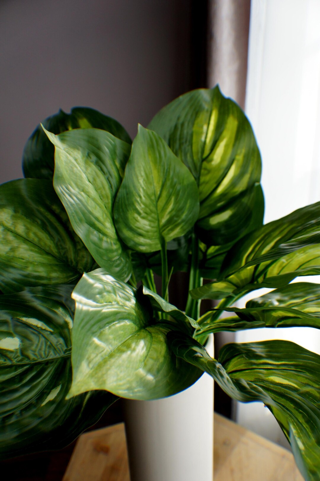 20" Hosta Bush, Hosta Plant, Green Stem, Greenery, Faux Leaf ...