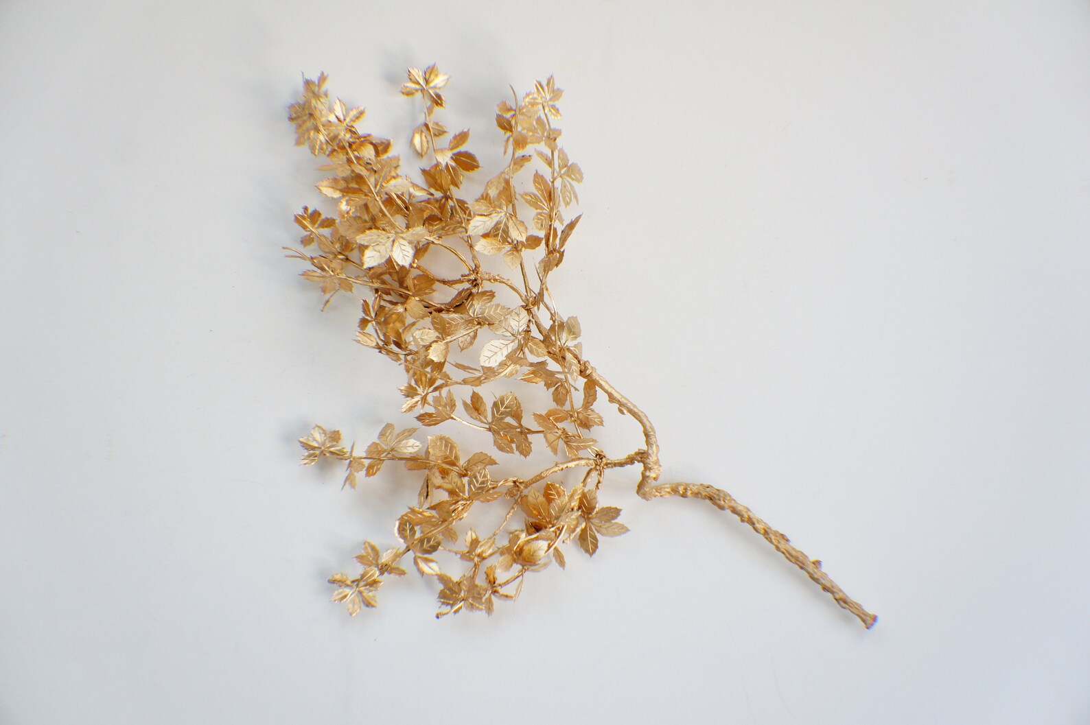 Wedding Golden Leaf Spray Golden Floral Spray Metallic Shiny - Etsy