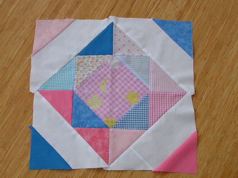 Diamond Block PDF PATTERN 16 Inch Quilt Block Tutorial Medium Skill ...