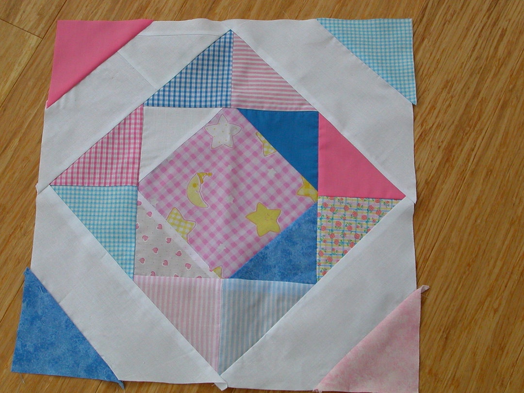 Diamond Block PDF PATTERN 16 Inch Quilt Block Tutorial - Medium Skill ...