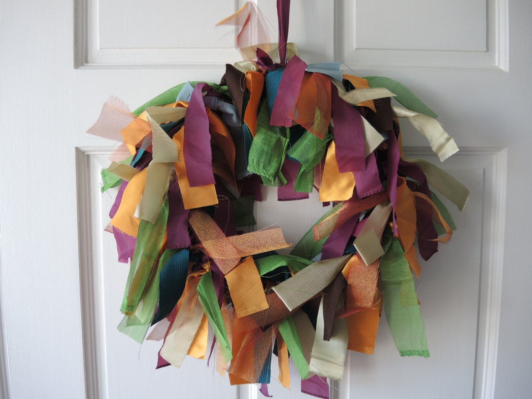 PDF TUTORIAL Round Small Rag Wreath Instructions Also Heart - Etsy