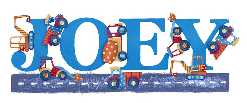 Digger Diggers Door Plaque Children's Kids Name Sign - Etsy