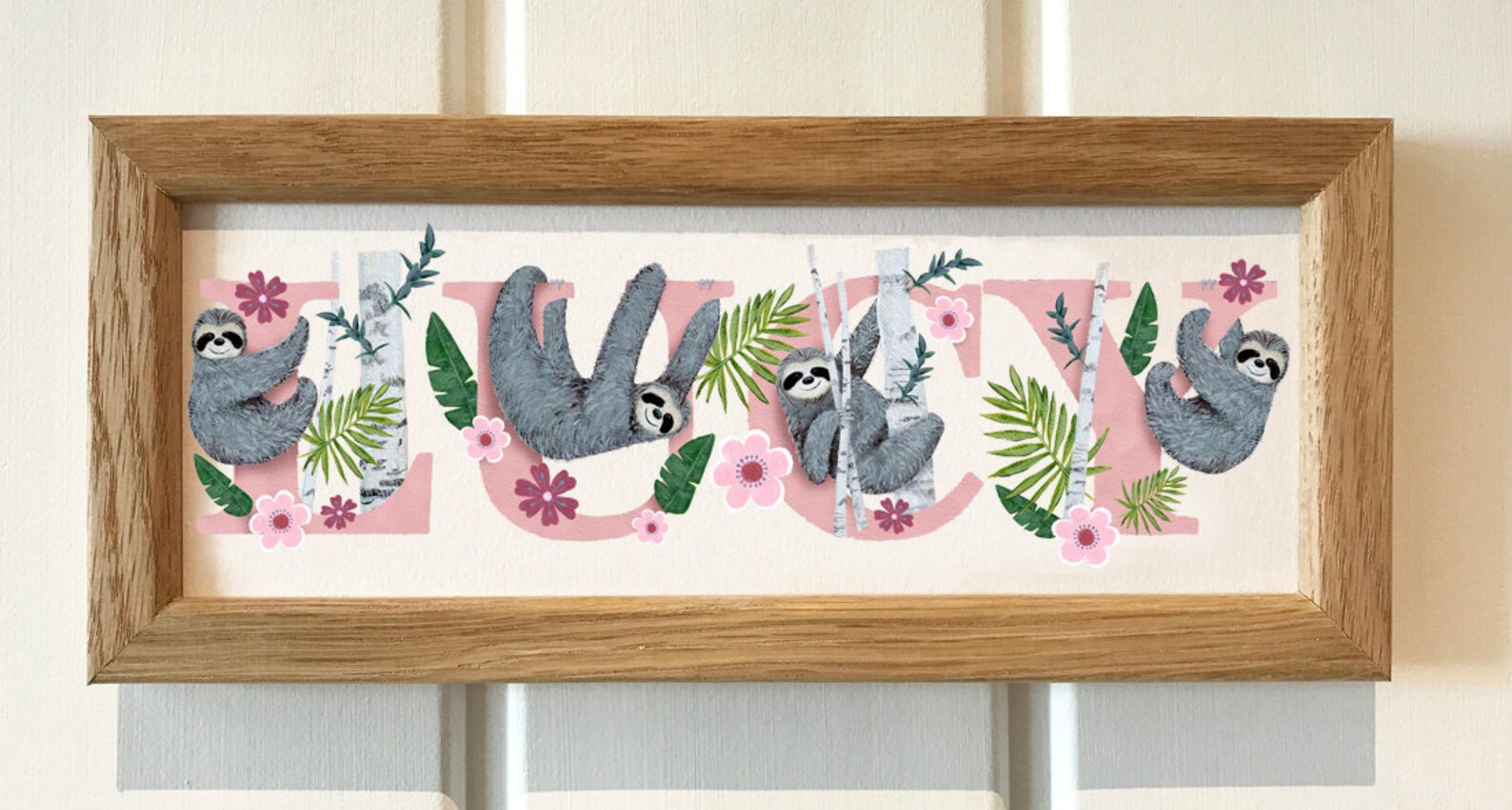 Sloth Bedroom Door Sign Sloths Animal Name Plaque | Etsy UK