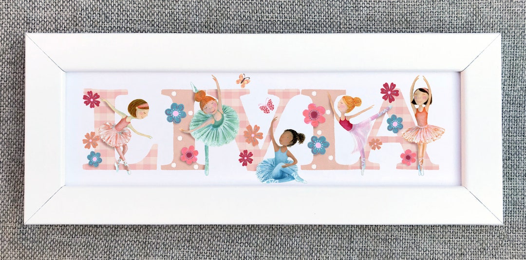 Ballet Door Plaque - Children's / Kid's / Name Sign / Illustration ...