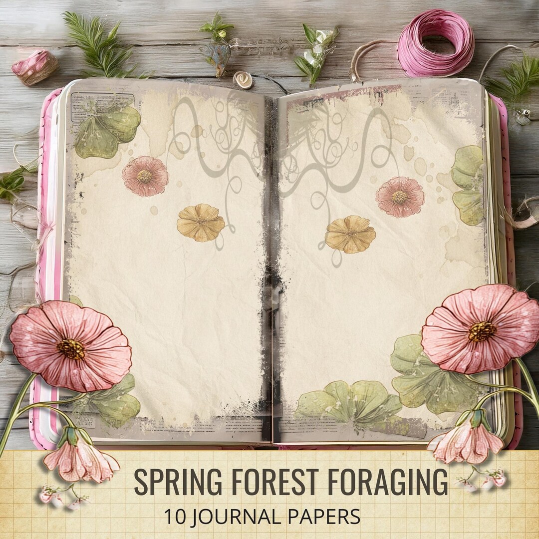 Spring Forest Foraging Journal Pages | Printable Notebook Paper ...