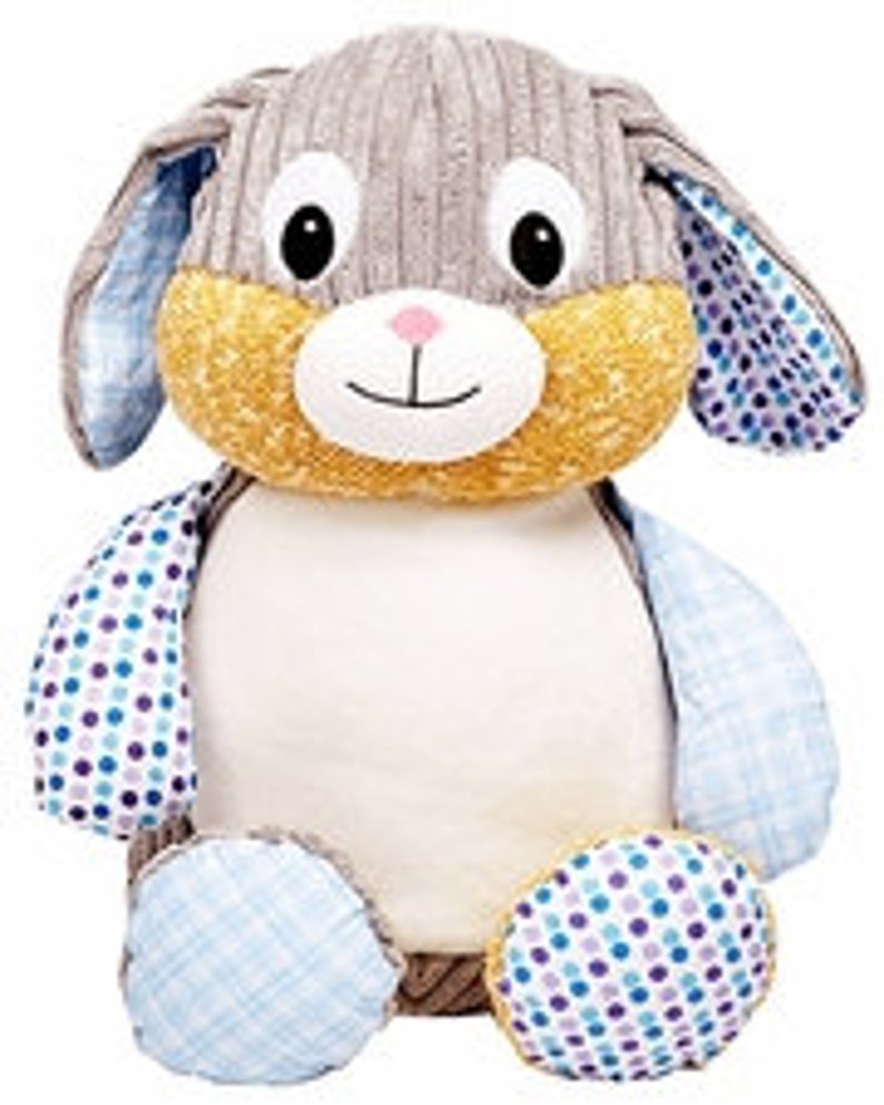 Personalized Stuffed Animal Baby Cubbie Boy Bunny - Etsy Canada