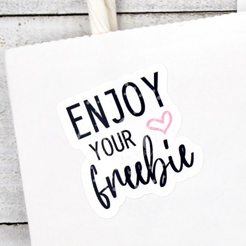 Enjoy Your Freebie Sticker Free Gift Sticker Giveaway Winner | Etsy