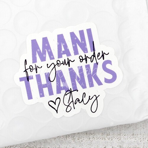 Nail Mail/Mani Thanks Stickers PURPLE Digital Prints Prints etna.com.pe