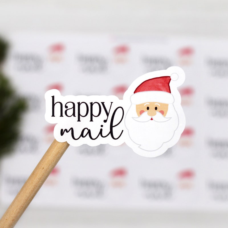 Santa Stickers - Etsy