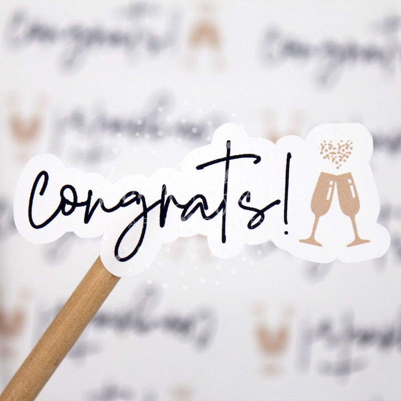 Congratulations Stickers - Etsy