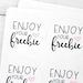 Enjoy Your Freebie Sticker, Free Gift Sticker, Giveaway Winner Sticker ...