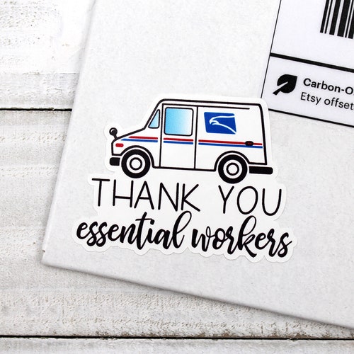 Thank You Mail Carrier Stickers USPS Driver Mailman - Etsy