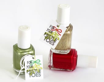 For Your Mistle Toes Christmas Holiday Tags Xmas Nail Polish - Etsy