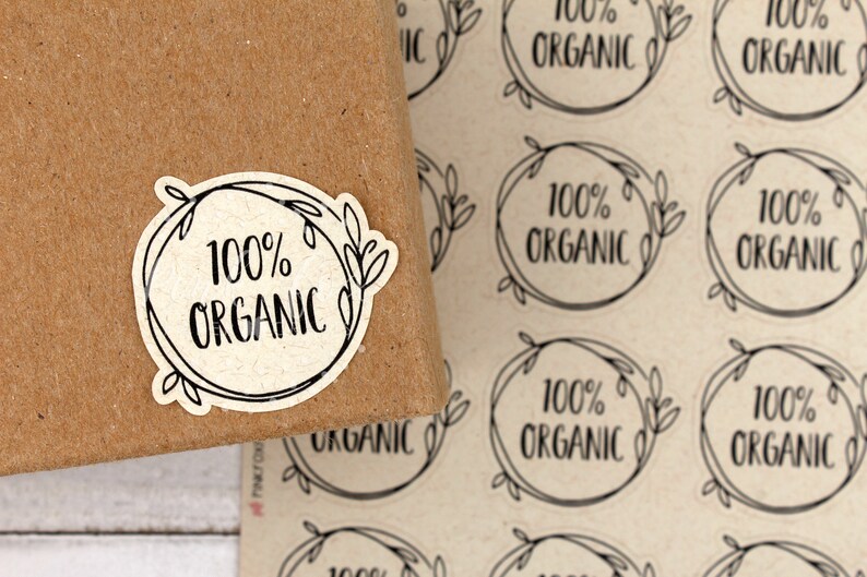 100% Organic Sticker, Recycled Eco Friendly Sticker, All Natural and ...