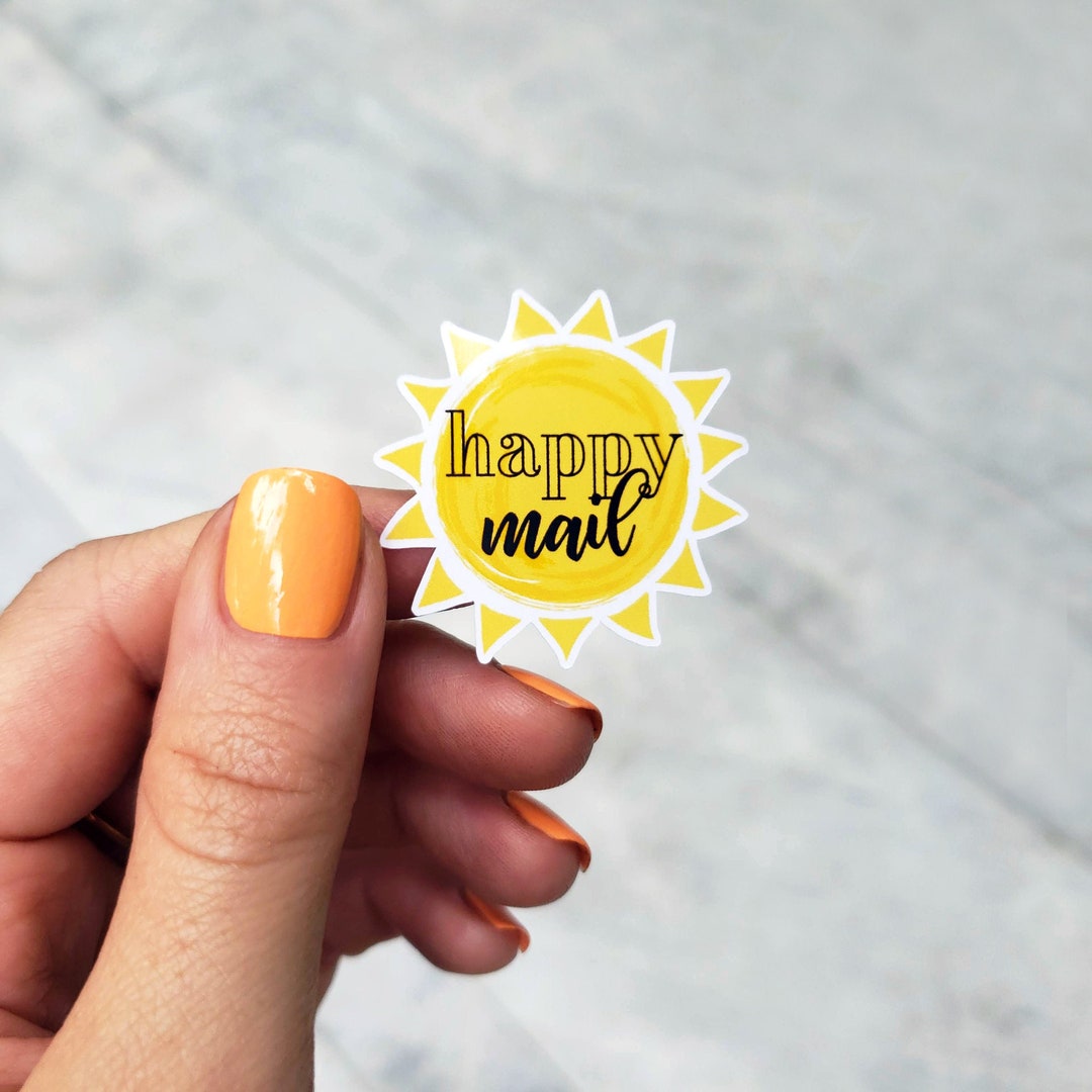 Sunshine Happy Mail Sticker, Shipping Sticker Mail Sticker, Sending ...