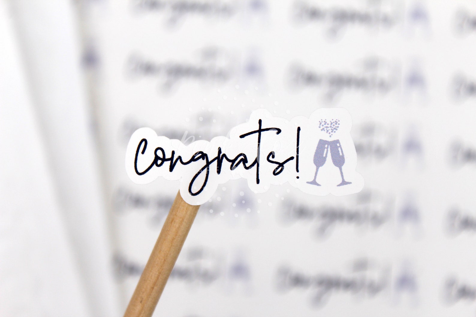 Congrats Sticker Congratulations Engagement Wedding Sticker | Etsy