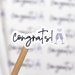 Congrats Sticker, Congratulations Engagement Wedding Sticker, Champagne ...