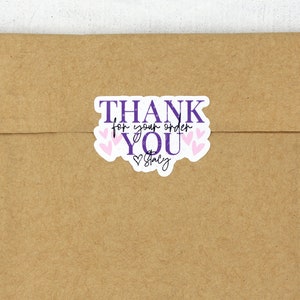 Personalized Thank You for Your Order Sticker, Thank You for Shopping ...