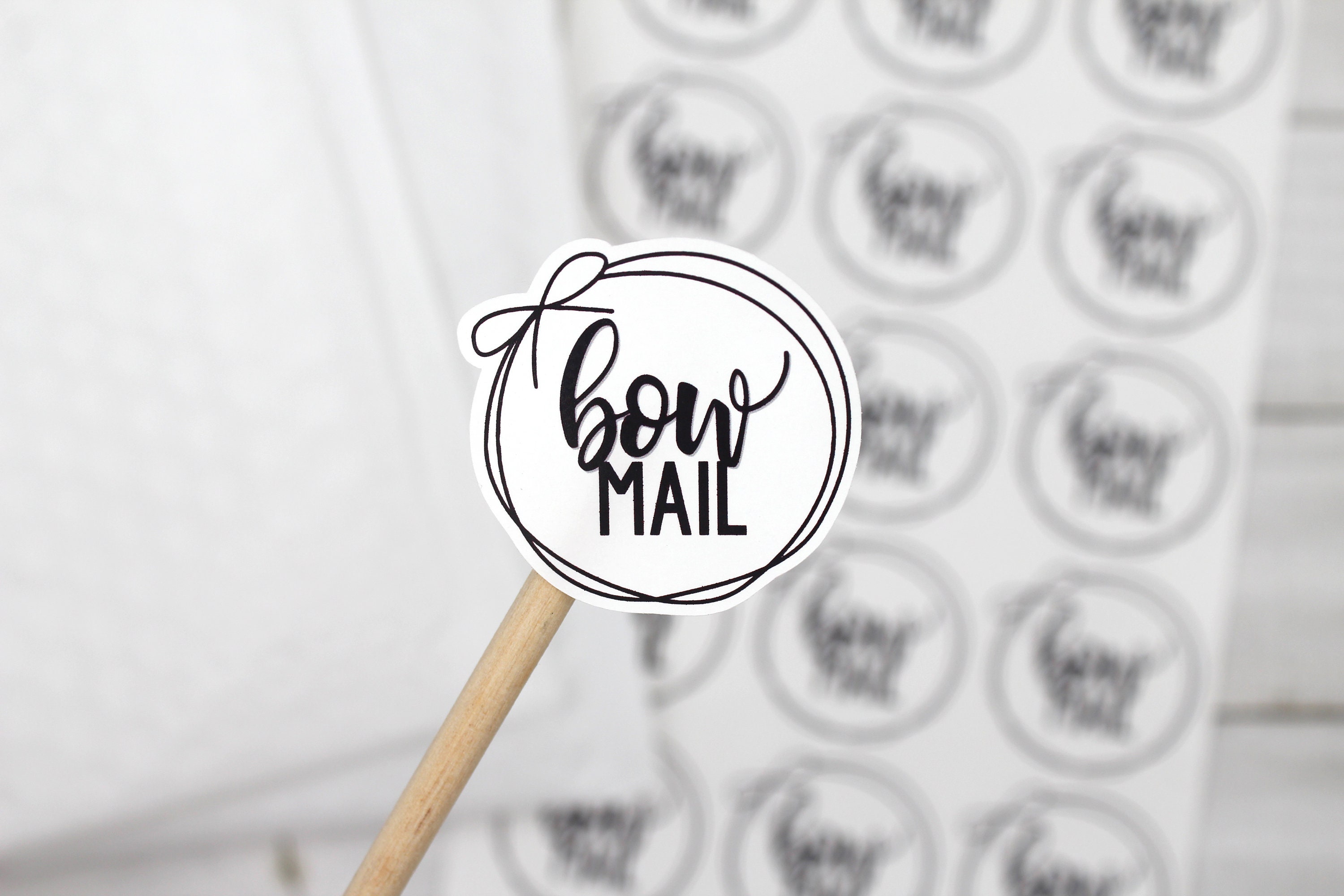 Bow Mail Stickers, Bow Life, Bow Maker, Custom Bow Sticker, Hair Bow ...