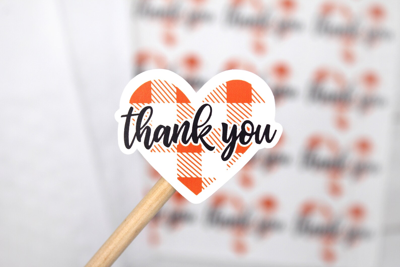 Fall Heart Thank You Sicker Happy Mail Stickers Orange - Etsy