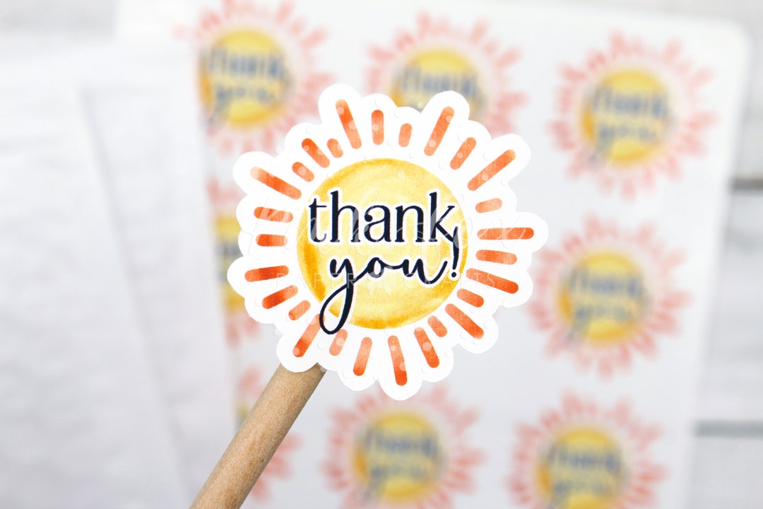 Sun Thank You Sticker, Happy Mail Sunshine, Shipping Sticker Mail ...