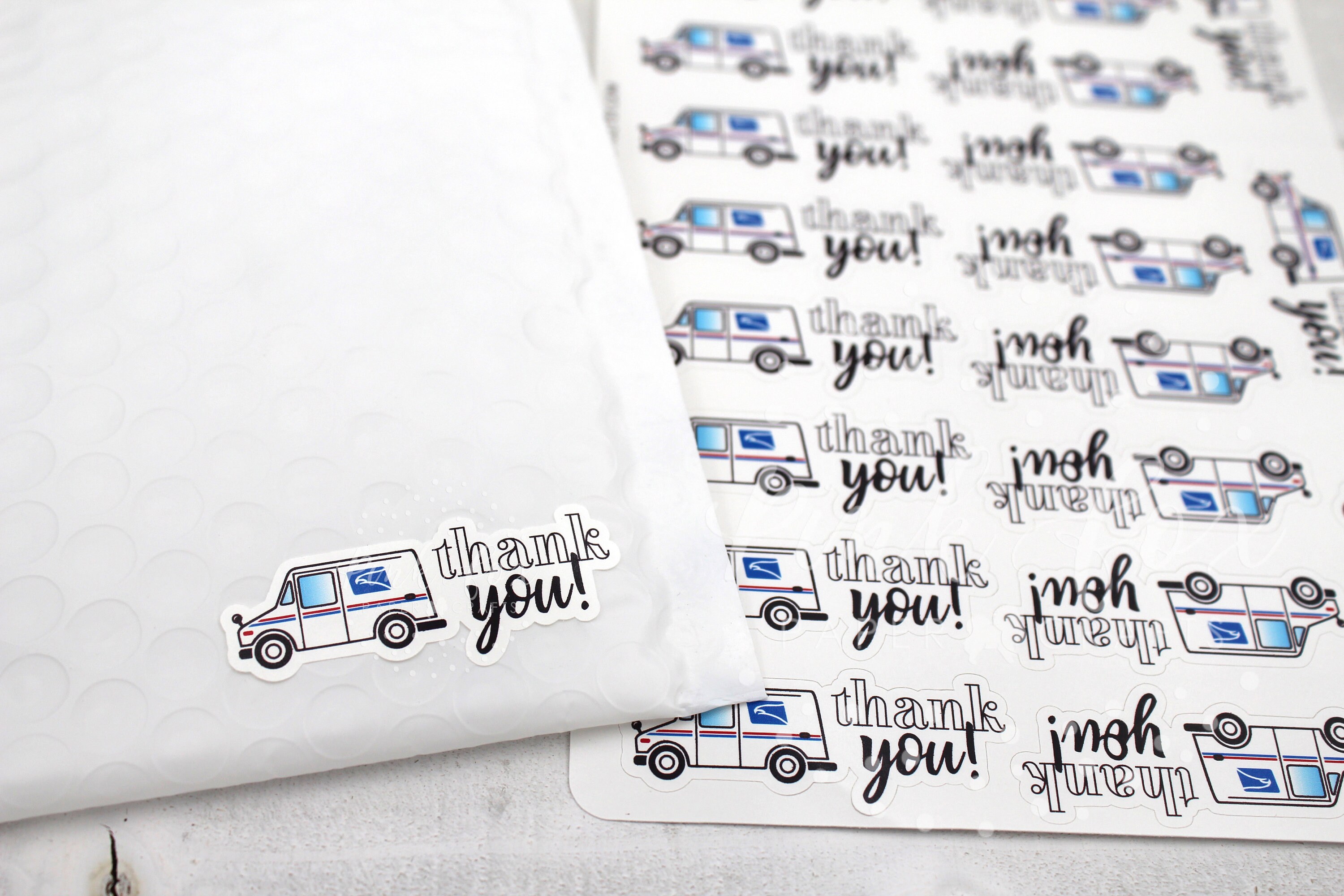 Thank You Mail Carrier Stickers USPS Driver Mailman | Etsy