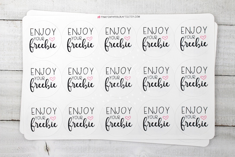 Enjoy Your Freebie Sticker Free Gift Sticker Giveaway Winner | Etsy