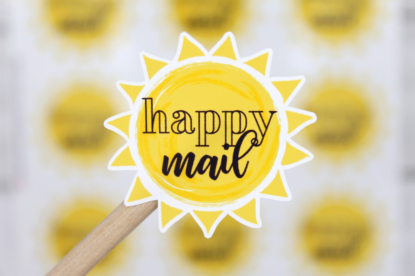 Sunshine Happy Mail Sticker Shipping Sticker Mail Sticker | Etsy