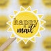 Sunshine Happy Mail Sticker, Shipping Sticker Mail Sticker, Sending ...