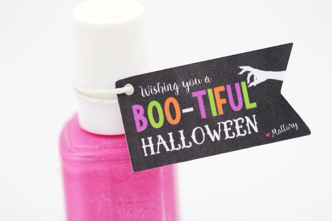 Halloween Favor Tags Mini, Wishing You a Boo-tiful Halloween, Witch ...