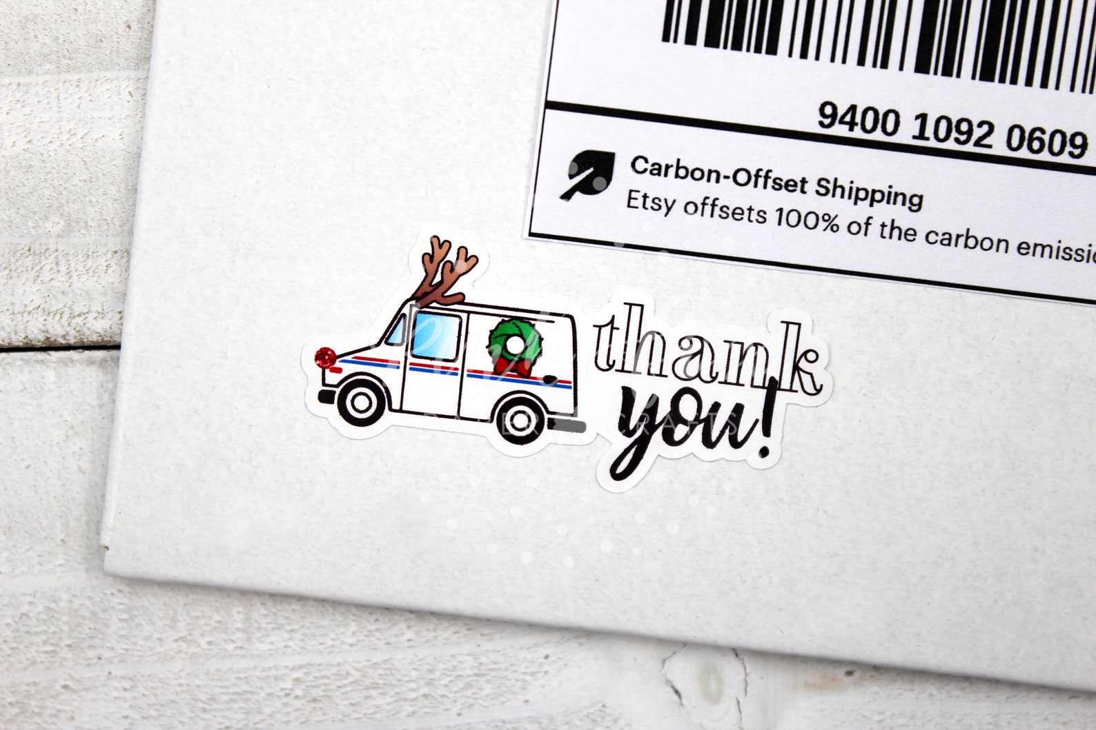 Holiday Thank You USPS Stickers Mail Carrier Mailman Post | Etsy