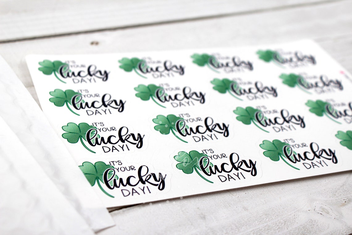 It's Your Lucky Day Happy Mail Sticker St. Patrick's - Etsy