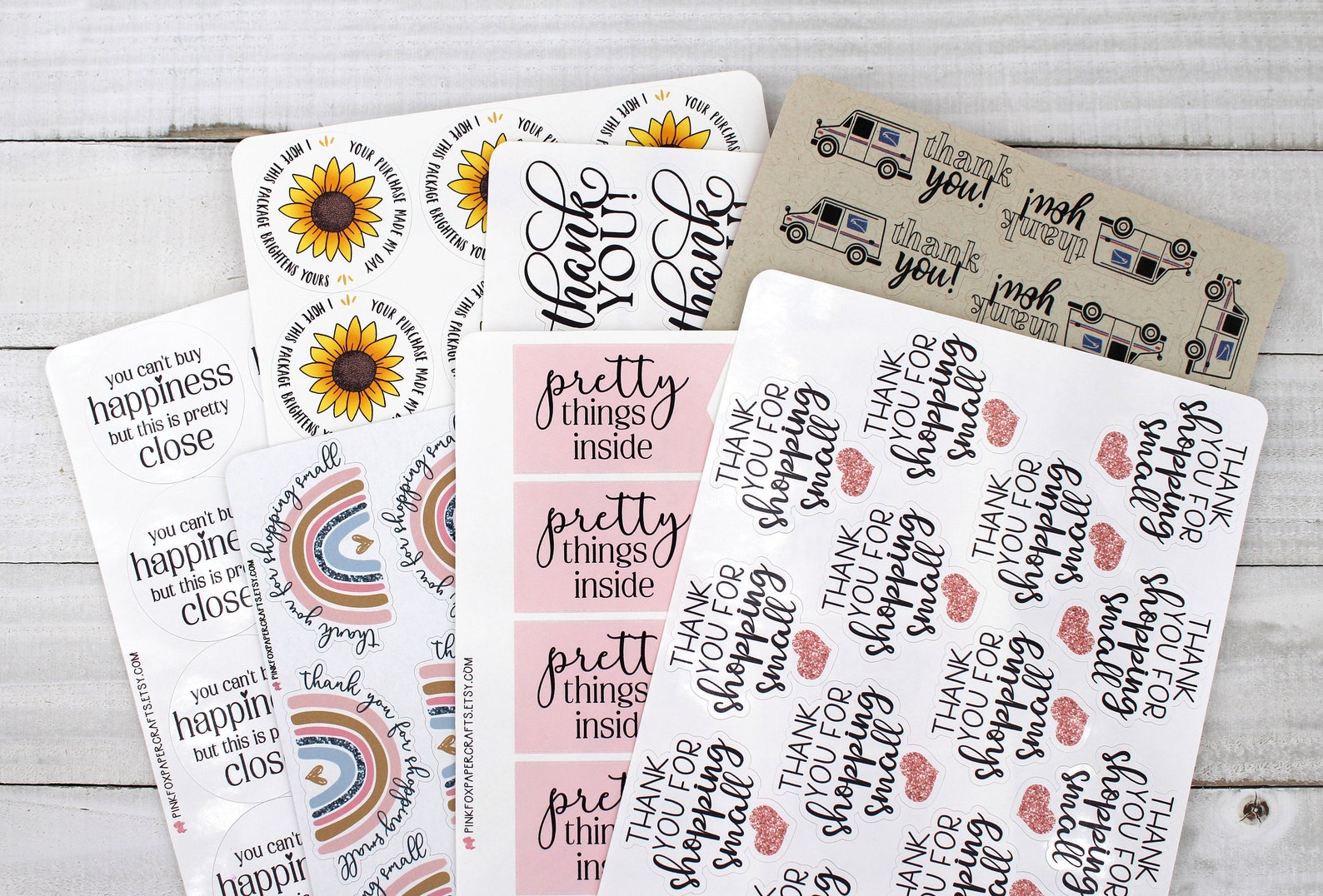 Sample Sticker Pack, 3.5 Sheets Sample Bundle, Happy Mail Sticker Set ...
