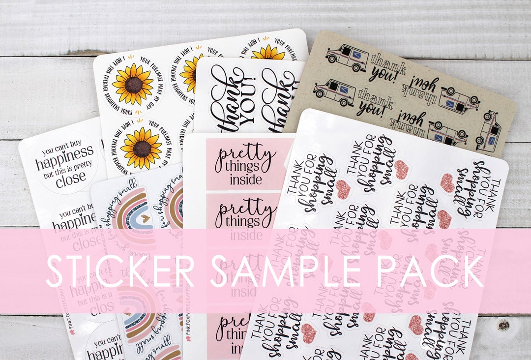 Sample Sticker Pack, 3.5 Sheets Sample Bundle, Happy Mail Sticker Set ...