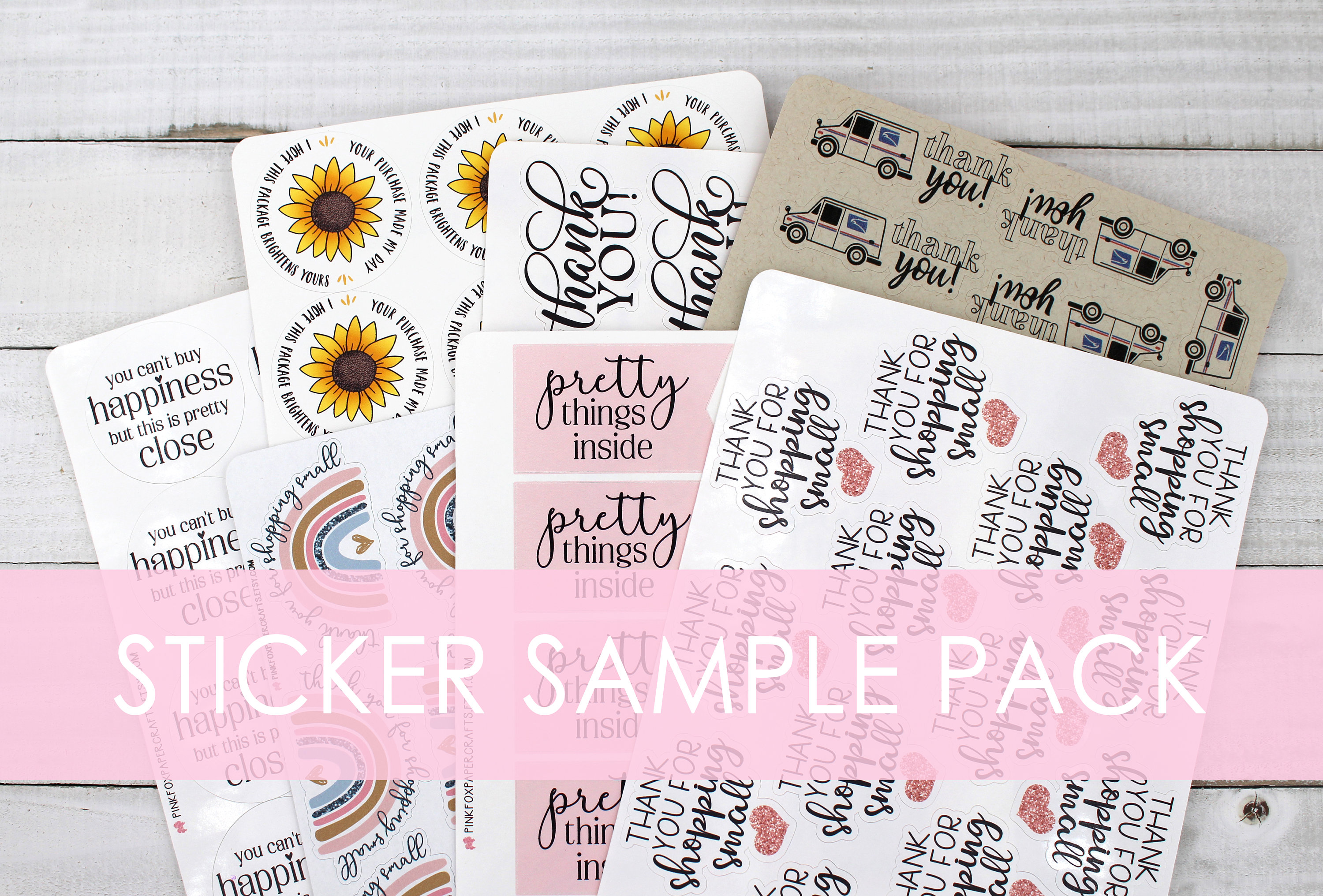 Sample Sticker Pack 3.5 Sheets Sample Bundle Happy Mail - Etsy
