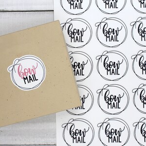 Bow Mail Stickers, Bow Life, Bow Maker, Custom Bow Sticker, Hair Bow ...