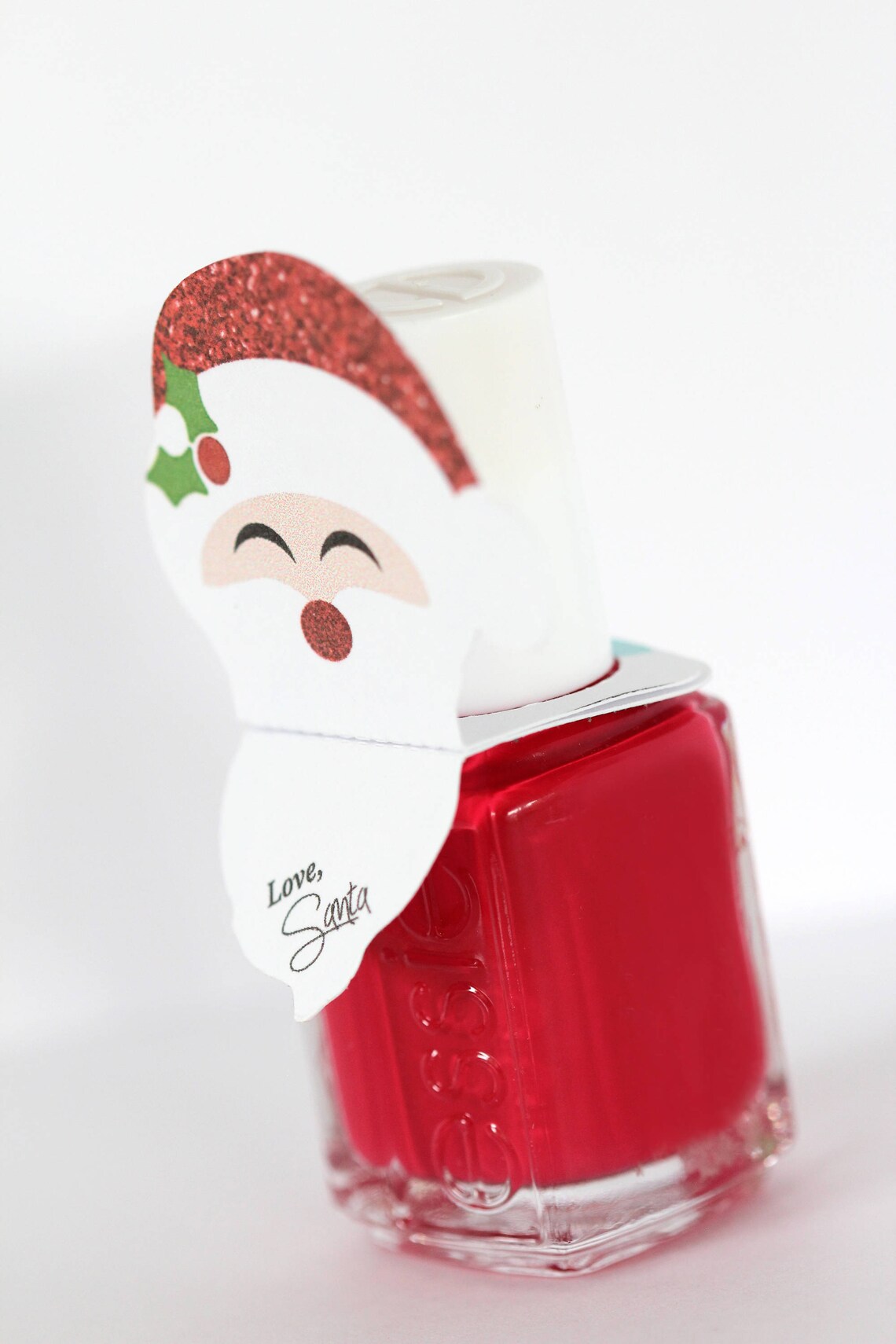 Christmas Nail Polish Gift Tags Santa Nail Polish Tags | Etsy