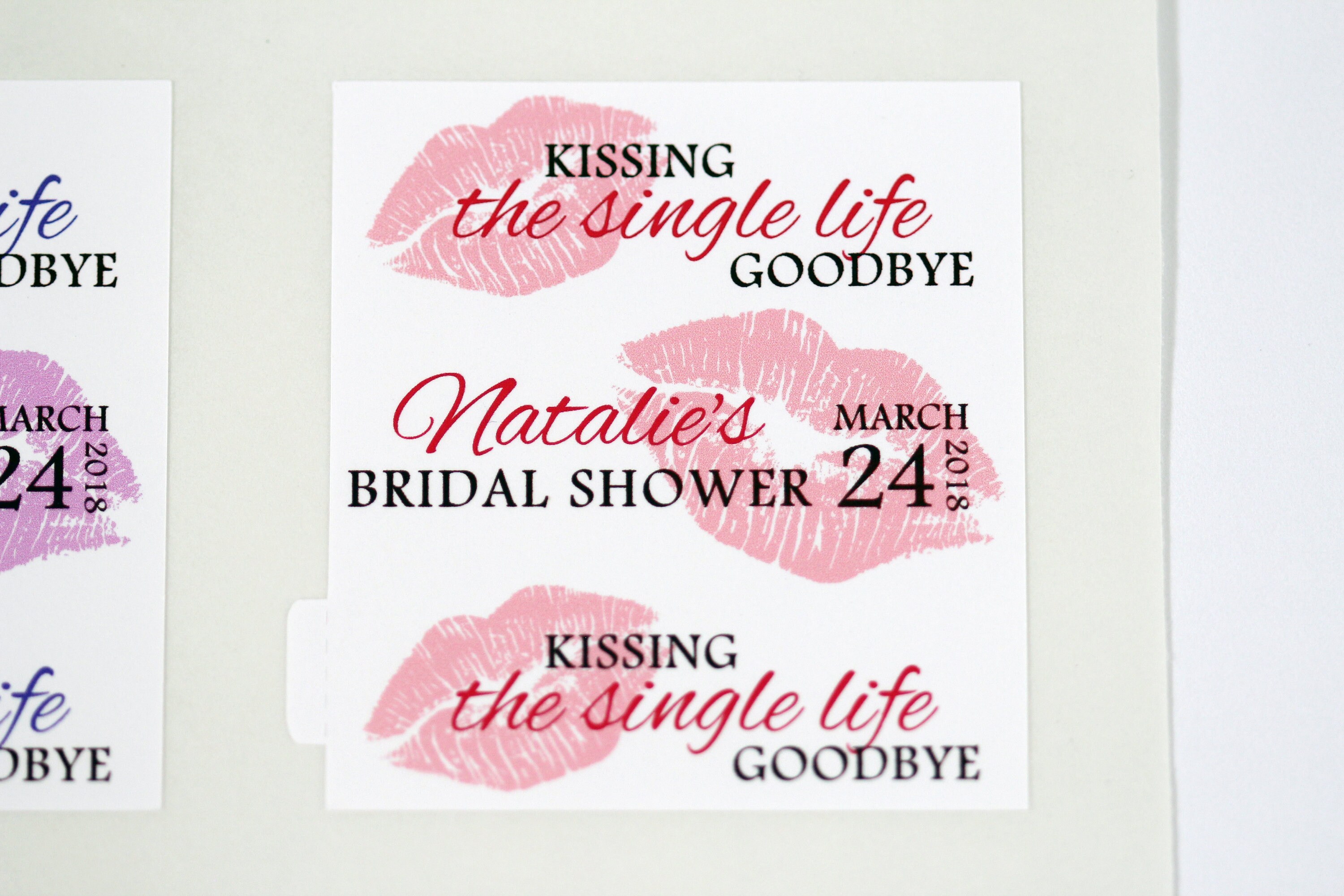 Lip balm Kissing the Single Life Goodbye Favor Sticker Custom | Etsy