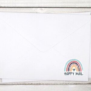 Happy Mail Rainbow Stickers, Thank You for Shopping Small, Supporting ...