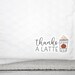 Thanks A Latte Sticker Pumpkin Spice Latte Fall Stickers - Etsy