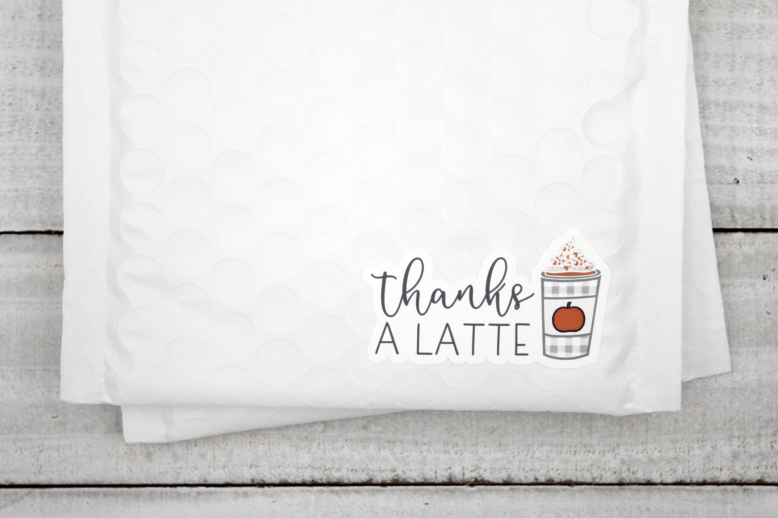 Thanks A Latte Sticker Pumpkin Spice Latte Fall Stickers | Etsy