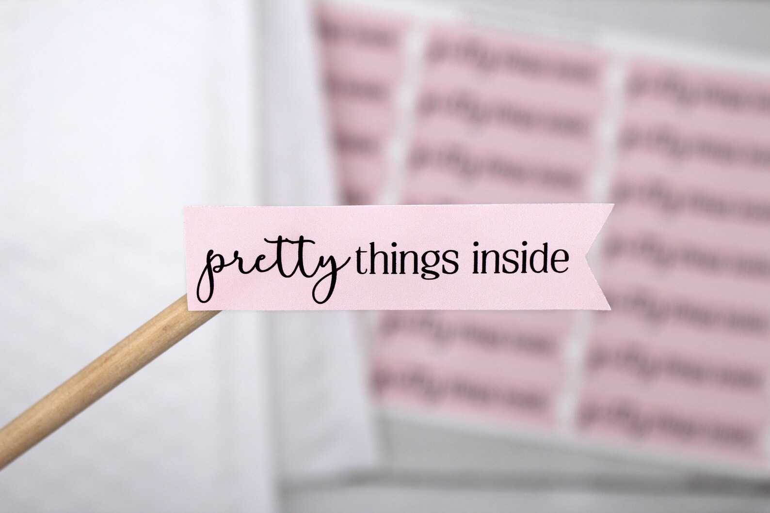 Pretty Things Inside Stickers, Pink Happy Mail Sticker, Thank You for ...