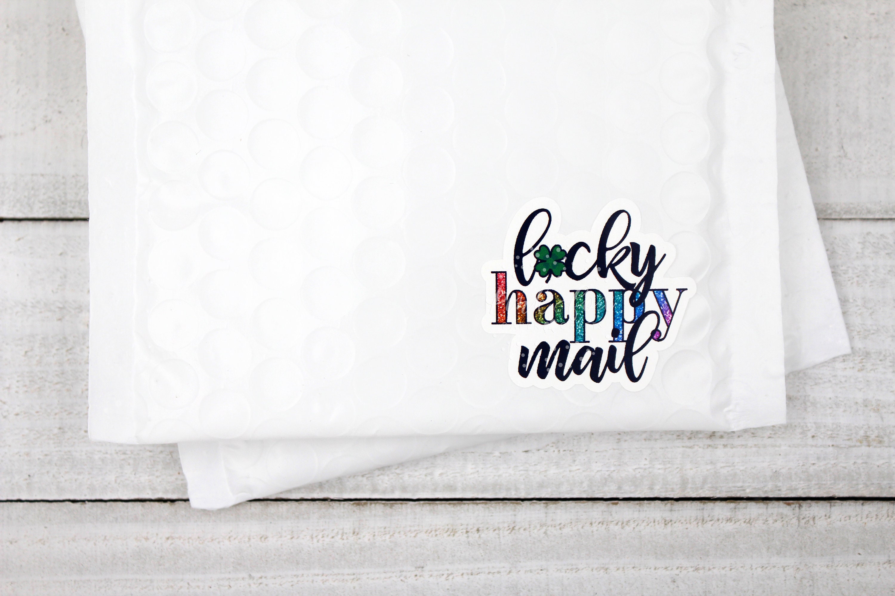 Lucky Happy Mail Sticker Rainbow St. Patrick's Day | Etsy