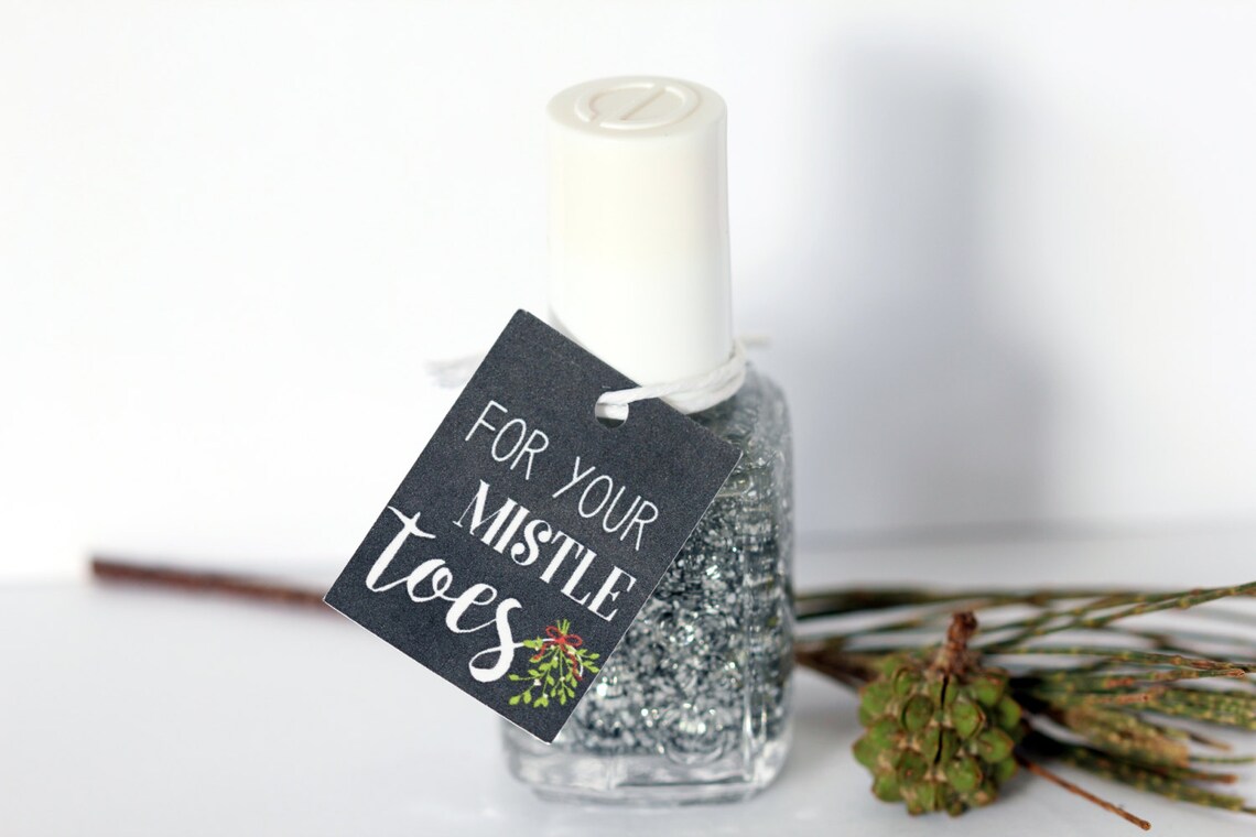 For Your Mistle Toes Christmas Tags Xmas Nail Polish Gift - Etsy