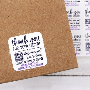 Thank You for Your Order, QR Code Scan to Shop, Candle Wax Melt ...