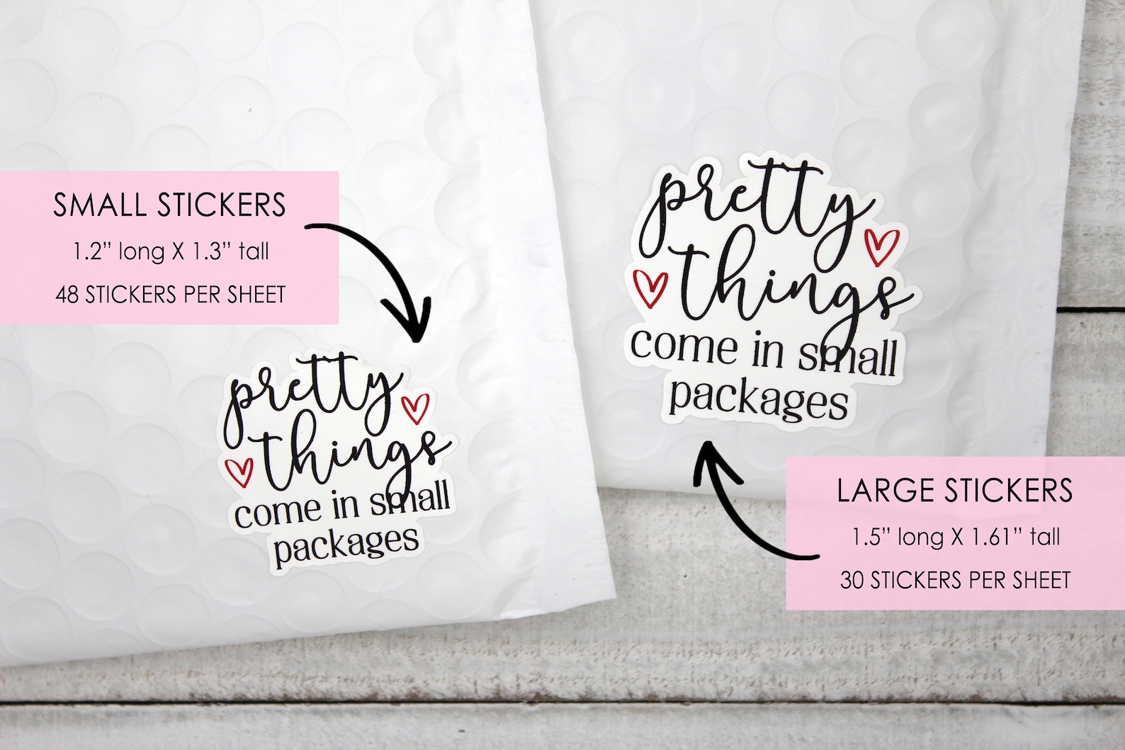 Pretty Things Come in Small Packages Sticker Happy Mail - Etsy