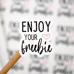 Enjoy Your Freebie Sticker, Giveaway Winner Sticker, She Won This ...