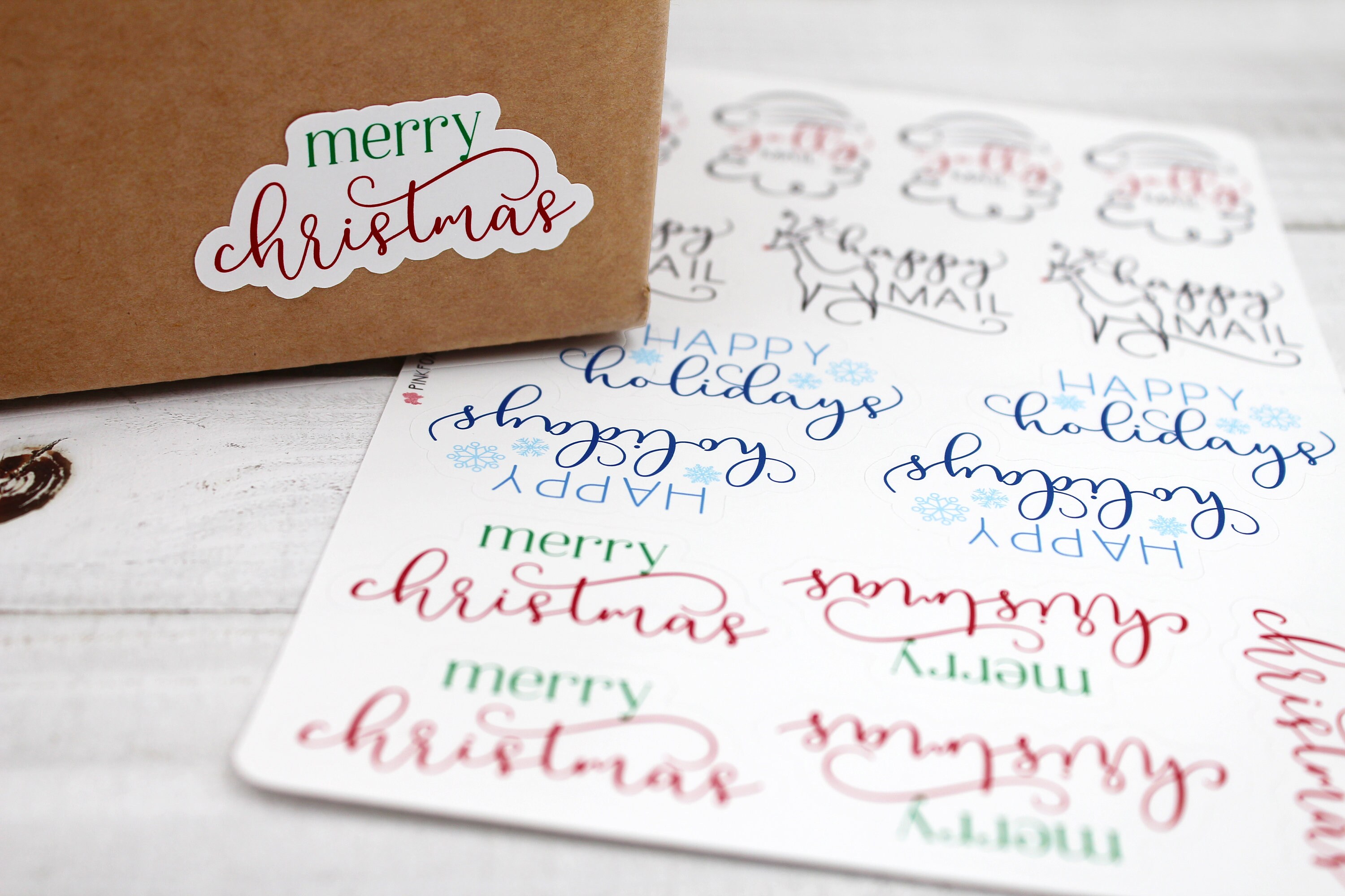 Christmas 32 Sample Sticker Pack, Happy Mail Stickers, Christmas Card ...