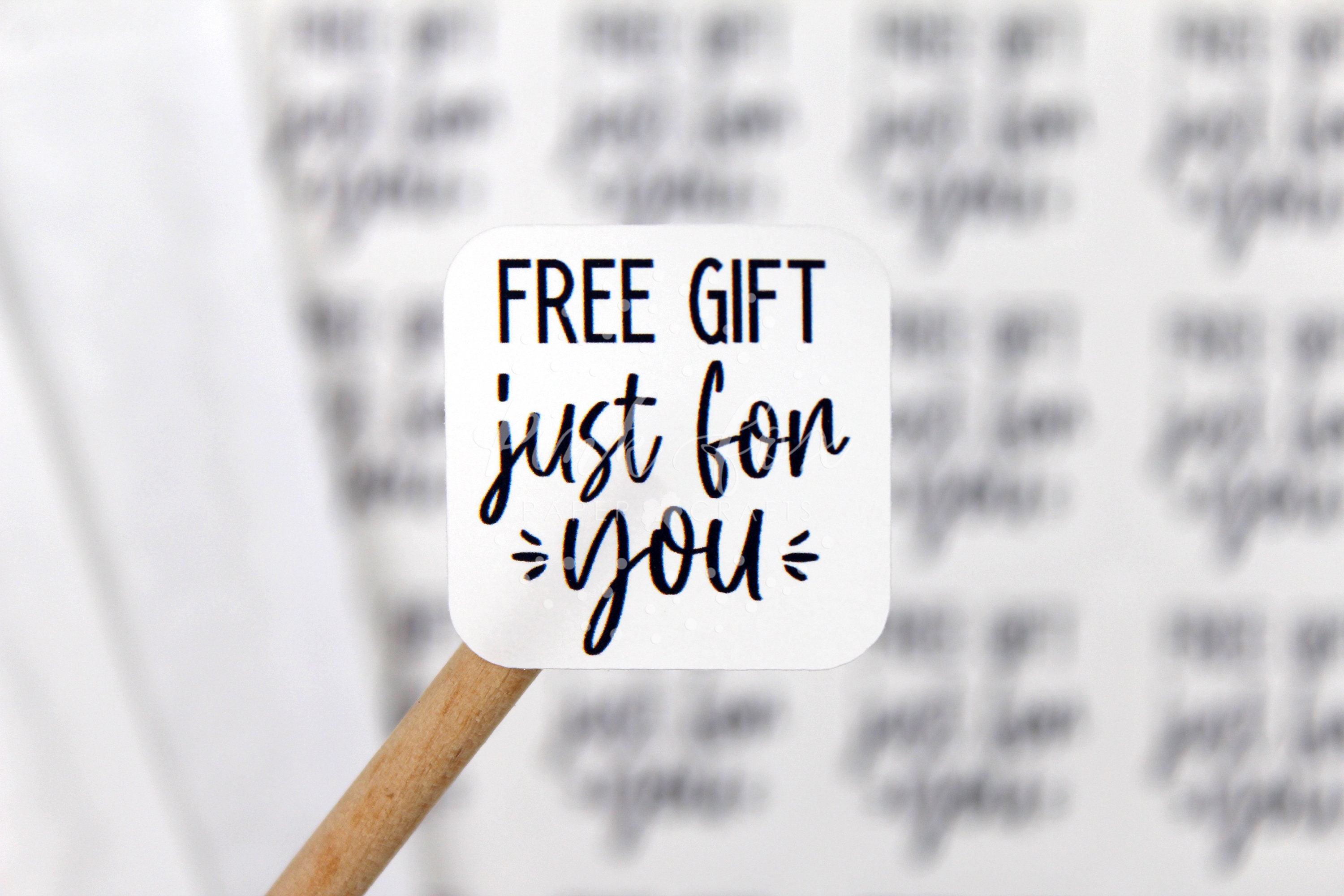 Free Gift Just for You Stickers Freebie Sticker Giveaway - Etsy UK