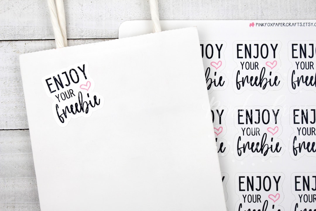 Enjoy Your Freebie Sticker, Giveaway Winner Sticker, She Won This ...